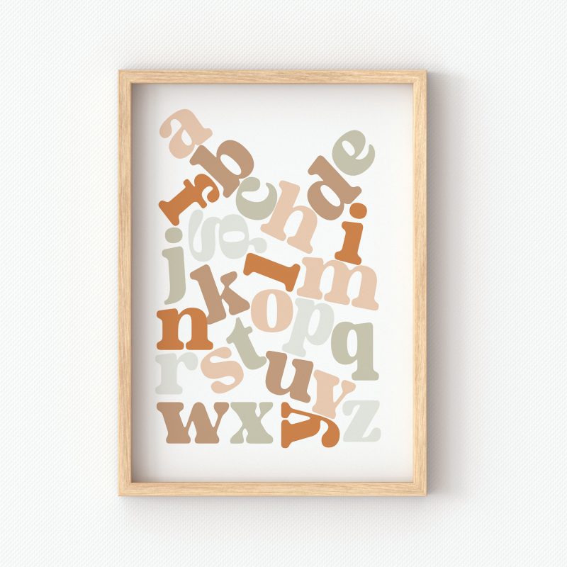 Boys Nursery Alphabet ABC Prints - Ink Wood and Paper